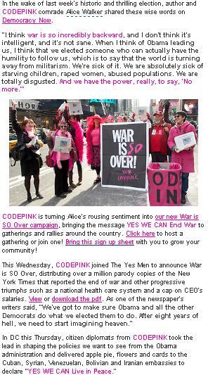 Code Pink’s deep delusion : This ain't Hell, but you can see it from here