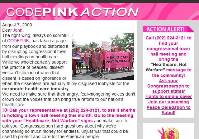 Code Pink: Our crazy works; yours not so much : This ain't Hell, but ...